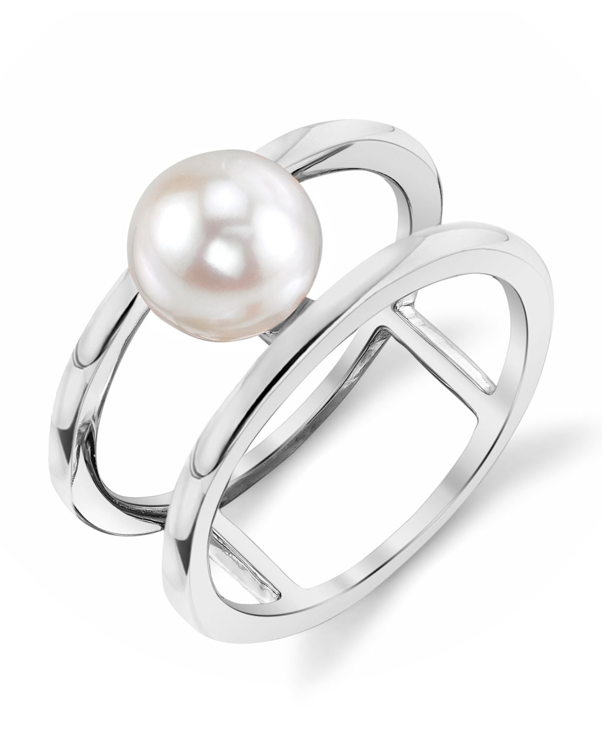 7mm White Freshwater Cultured Pearl Ora Ring - Walmart.com