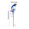31.5 In Outdoor Iron Solar Owl Garden Statue Ground Stake Light ...
