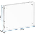 5x7 Acrylic Frame, Clear Picture Frame 20% Thicker Block,Frameless ...