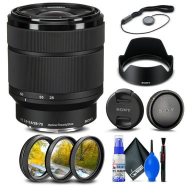 Sony E 18-135mm f/3.5-5.6 OSS Lens + Filter Kit + Cap Keeper + Cleaning ...