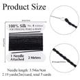 5Pcs Pure Silk Cord Twisted Cord with Card Black 0.8mm 2.19 Yards(2m ...