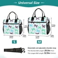ALAZA Green Bows Print Cooler Lunch Bag Insulated Reusable Lunch Tote ...