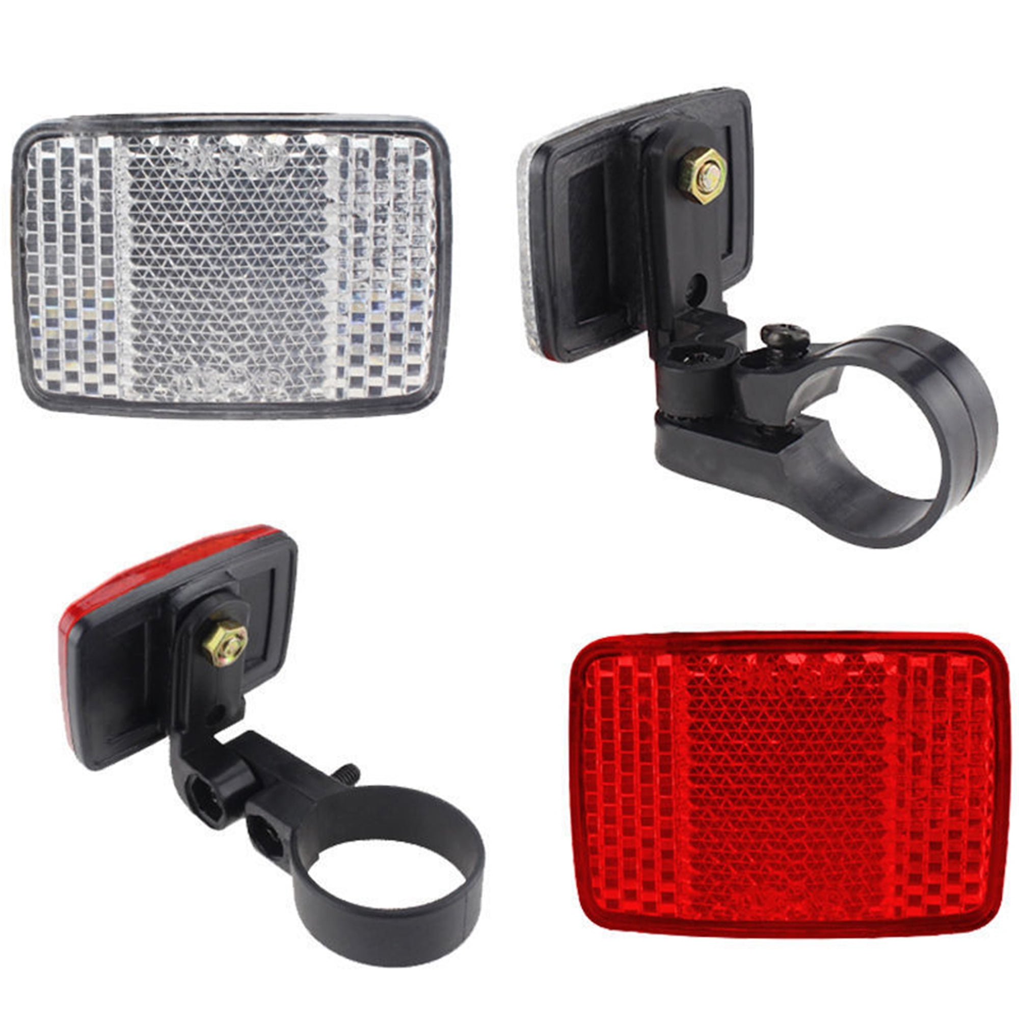 Elbourn 2Pcs Bicycle Bike Handlebar Reflector Reflective Front Rear ...