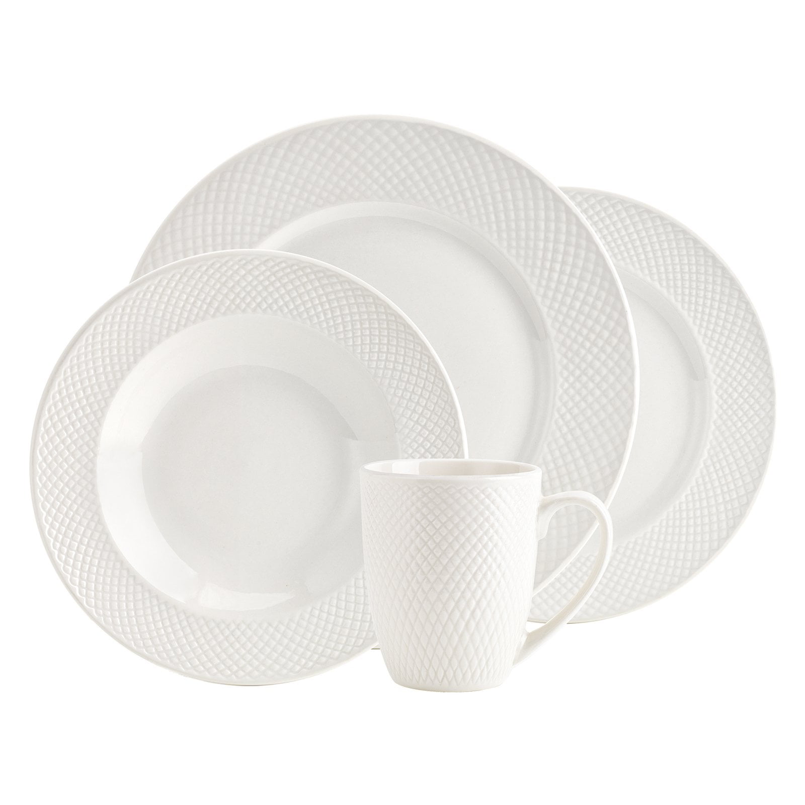 Godinger Lattuccina 16 Piece Dinnerware Set - Walmart.com