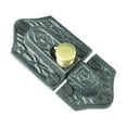 Ornate Cast Iron Slide Kitchen Cabinet Latch Brass Knob Renovators ...