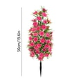 Red Outdoor Dianthus Flower Ground Plug Simulation Plants Ground Nail ...