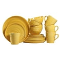 Woven Paths Farmhouse 16-Piece Dinnerware Set, Yellow - Walmart.com