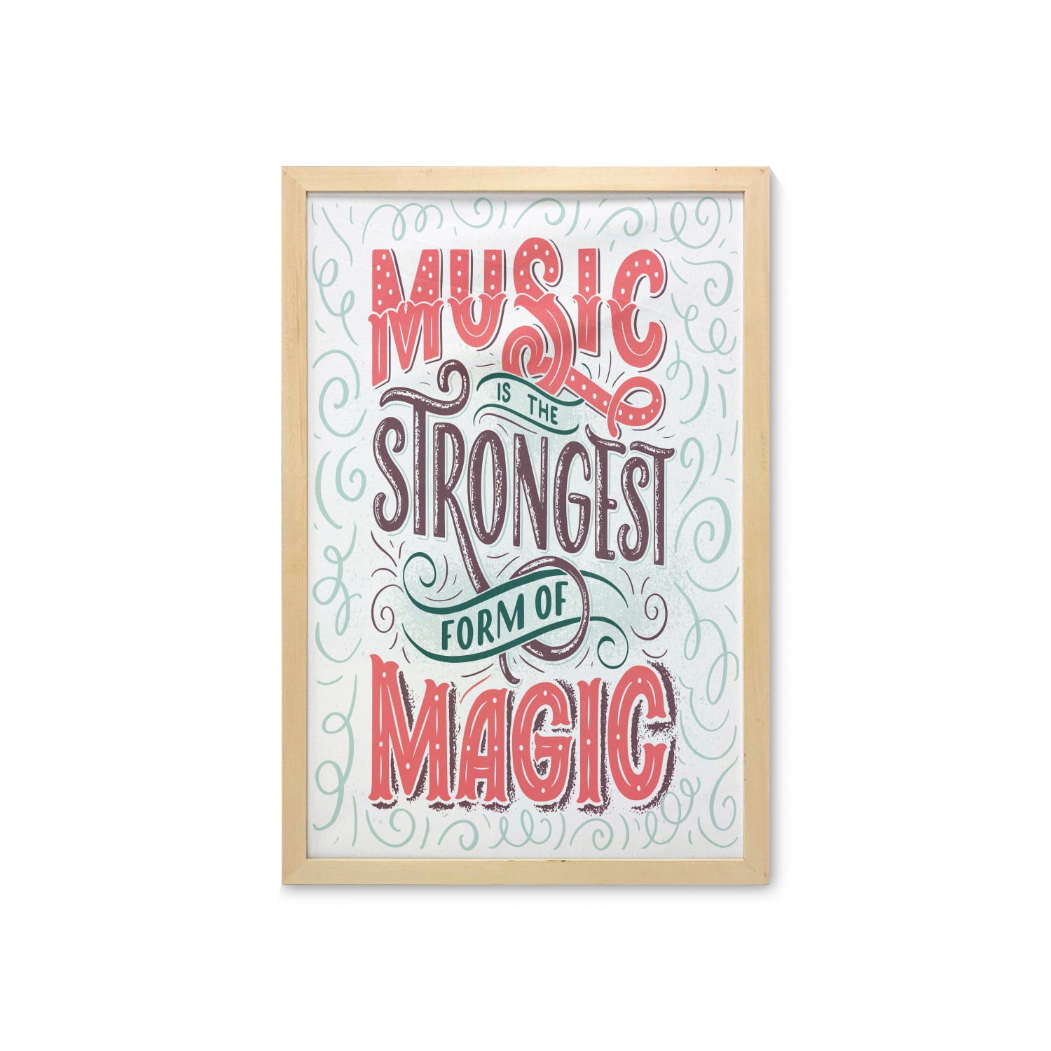Rock and Roll Wall Art with Frame, Music is the Strongest Form of Magic ...