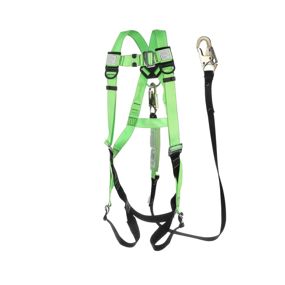 Peakworks-V8252366 Adjustable, Full Body Safety Harness, 6 Ft. Shock ...
