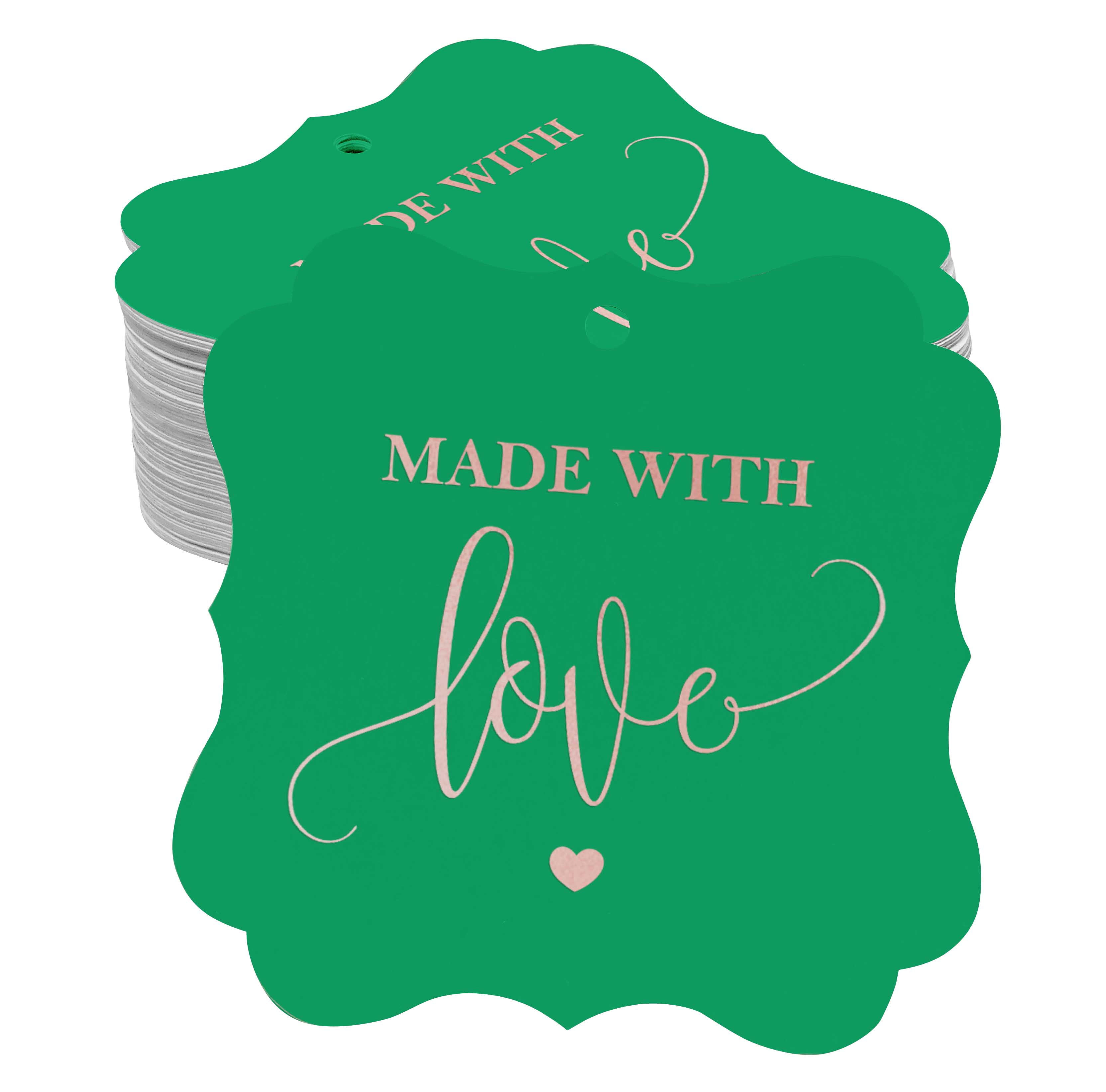 Inkdotpot Hang Tags Made With Love Wedding Favor Bracket Shape Gift ...