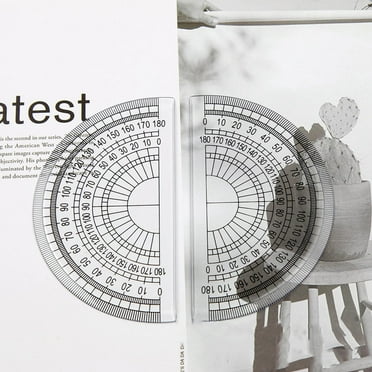 Cxui Protractor, 360-Degree Transparent Protractor for Math, Geometry ...