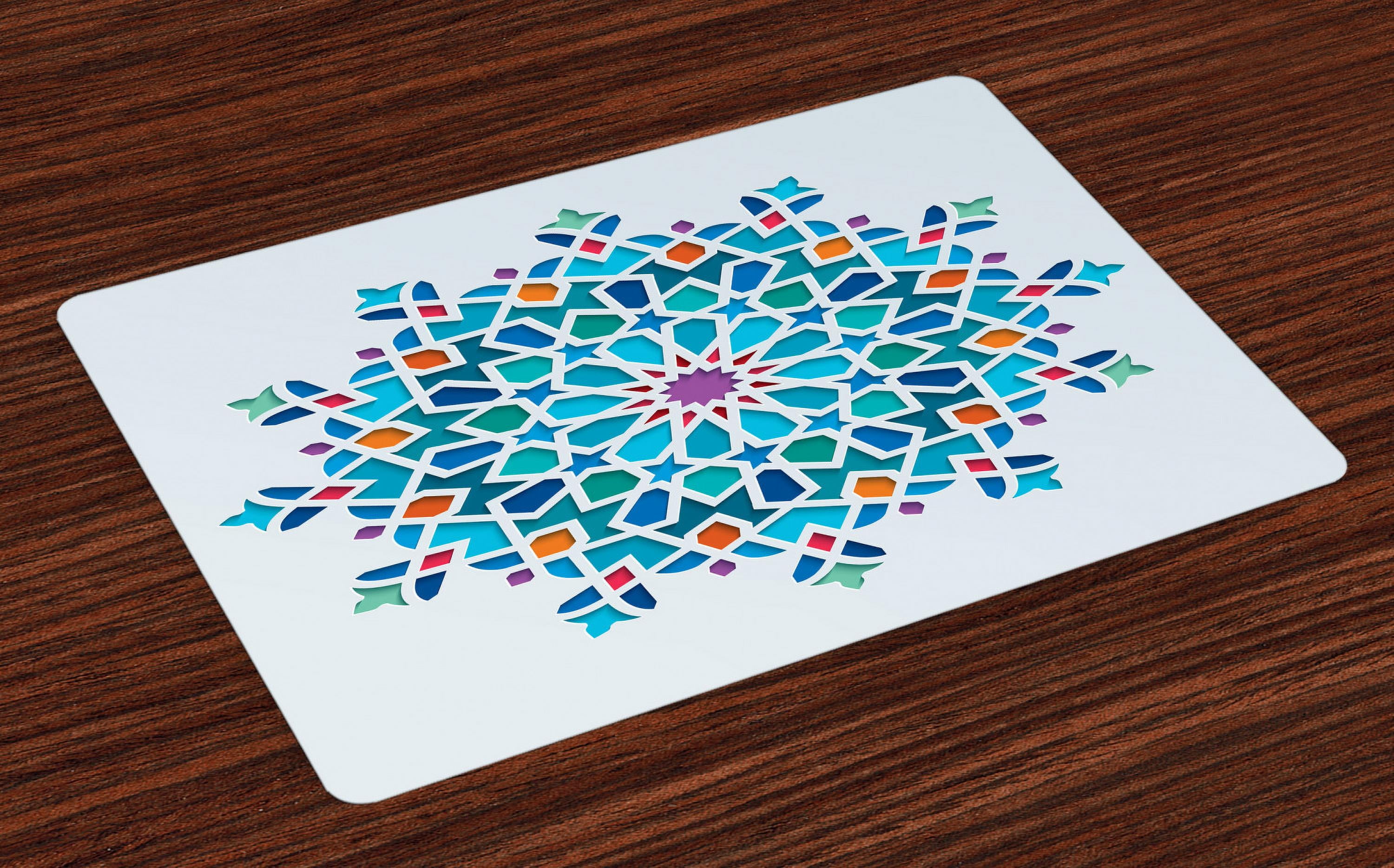 Ambesonne Orient Place Mats Set of 4, Vintage Eastern Damask Form ...