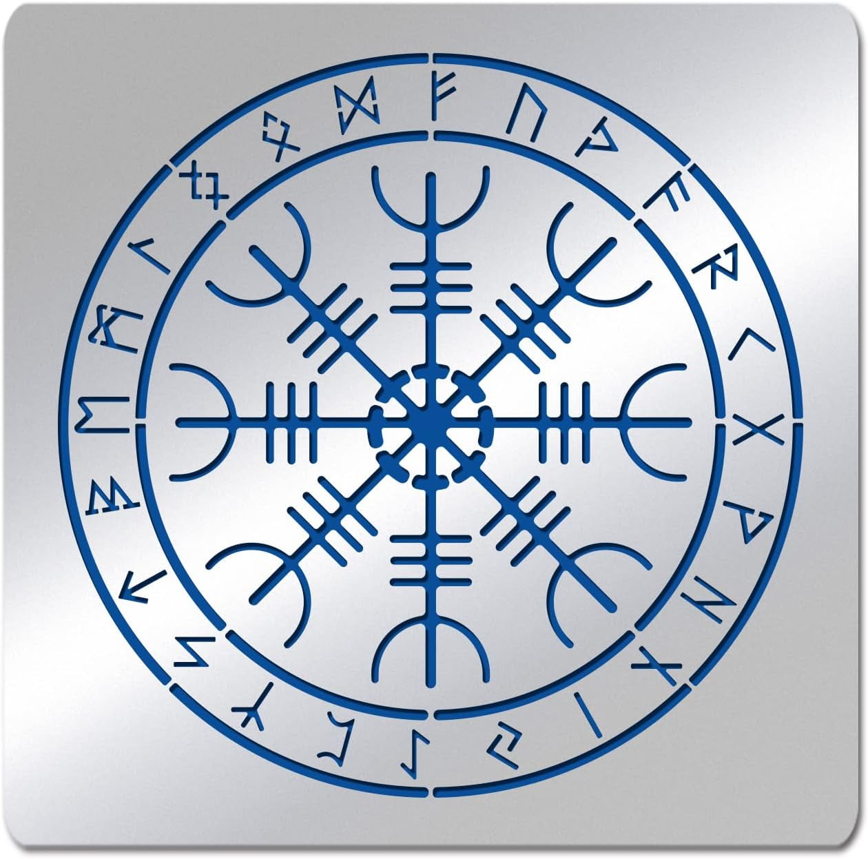 15.6x15.6cm Metal Journal Stencil Rune Pattern Reusable Drawing Journal ...