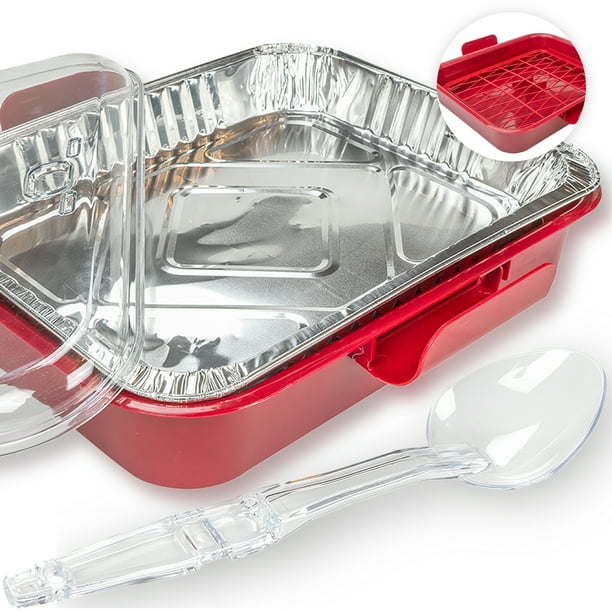 Aluminum Foil Carrier With Lid And Serving Spoon, Aluminum Foil ...
