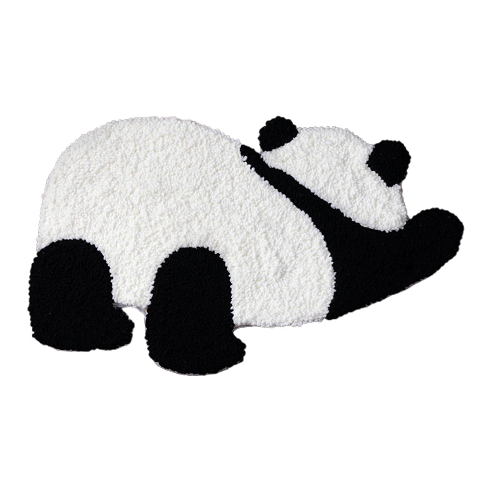 Handmade Panda Poke Embroidery Hook Rug Material Pack Crochet Panda ...