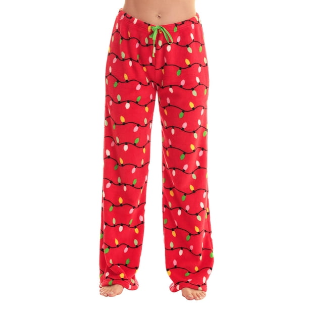Just Love Fleece Pajama Pants for Women Sleepwear PJs (Red - Xmas ...