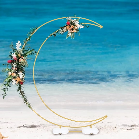 Efavormart Heavy Duty Gold Metal Double Hoop Wedding Arch Photo ...