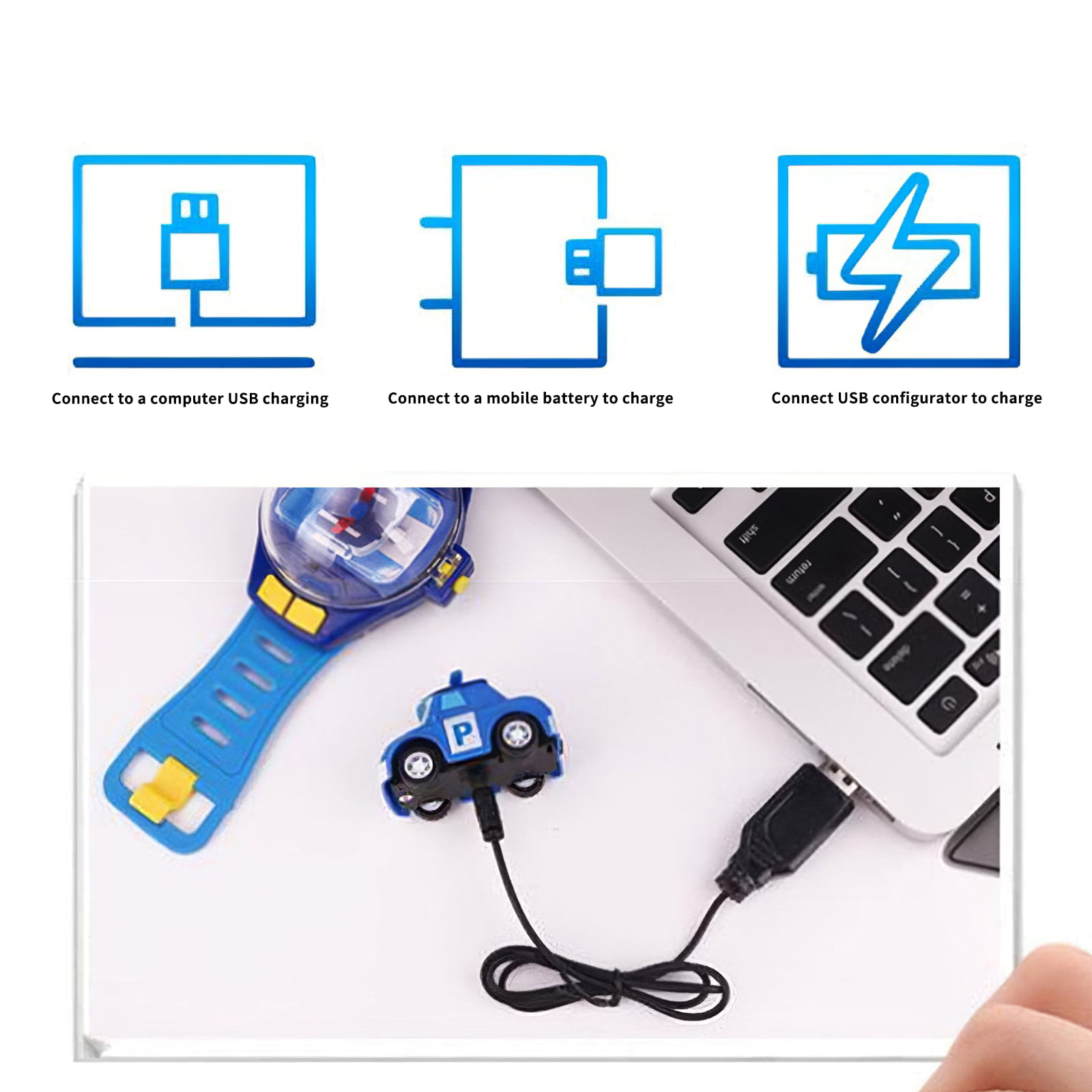 Buy Toma Cartoon RC Race Car Radio Watch Remote Control Cars USB ...