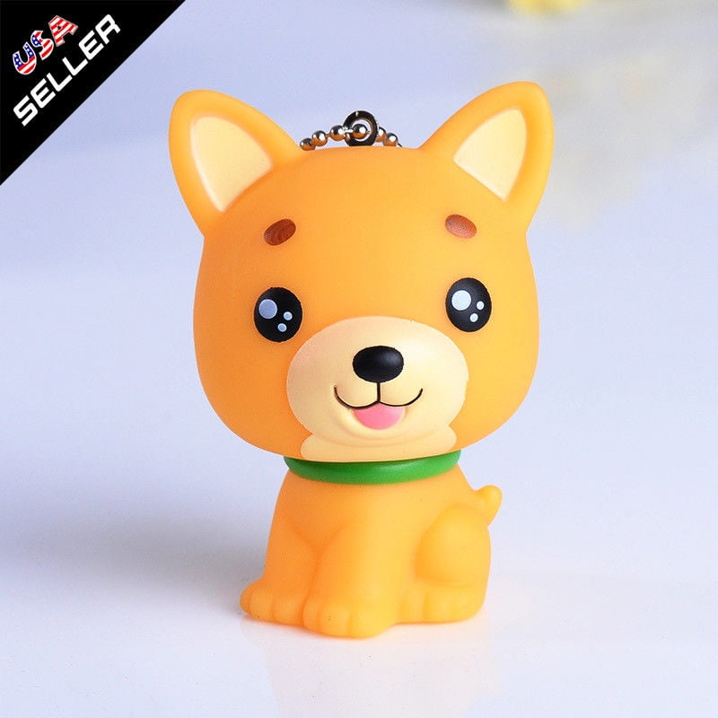 Us85 - Yellow Fashion Cute Dog Keychain Keyring Handbag Accessory Charm ...
