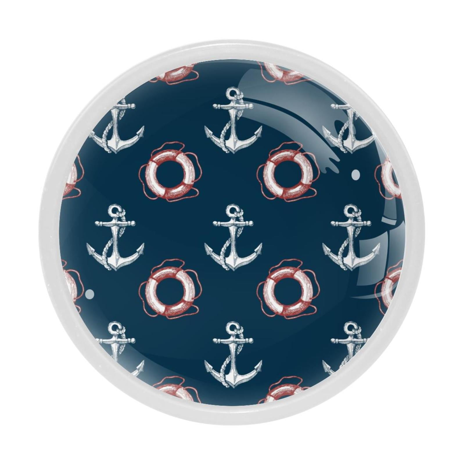 4 Pcs Anchor Knobs for Kitchen Cabinet Cupboard Dresser Bookcase Drawer ...