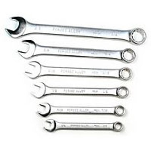 6 Piece Metric Combination Wrench Set Master Mechanic Combination ...
