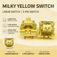 10/30/50/100Pcs Linearity Keyboard Switches Yellow Housing Soft Press ...