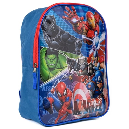 Marvel 15" Backpack Avengers Spider-Man Iron Man Black Panther Thor ...