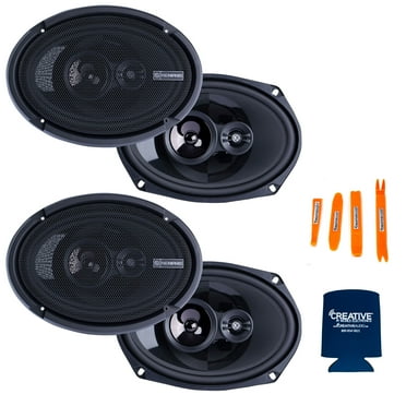 Car Speaker Bundle Combo: 2 Pairs of JVC CS-DR693 6x9" Inch 4-Way 1100 Watt Audio Coaxial ...