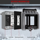 Enerlites, Weatherproof Bubble Cover for GFCI Outlet, IUC2V, 2-Gang ...