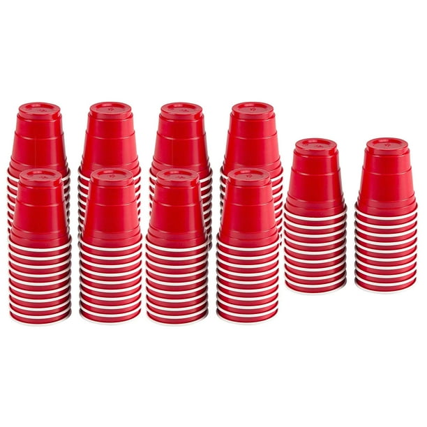 2oz Mini Red Disposable Cups (100 ct) Great for Parties, Picnics ...