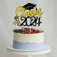 Class of 2024 Graduation Cake Topper Set Glitter Congratulations Card ...