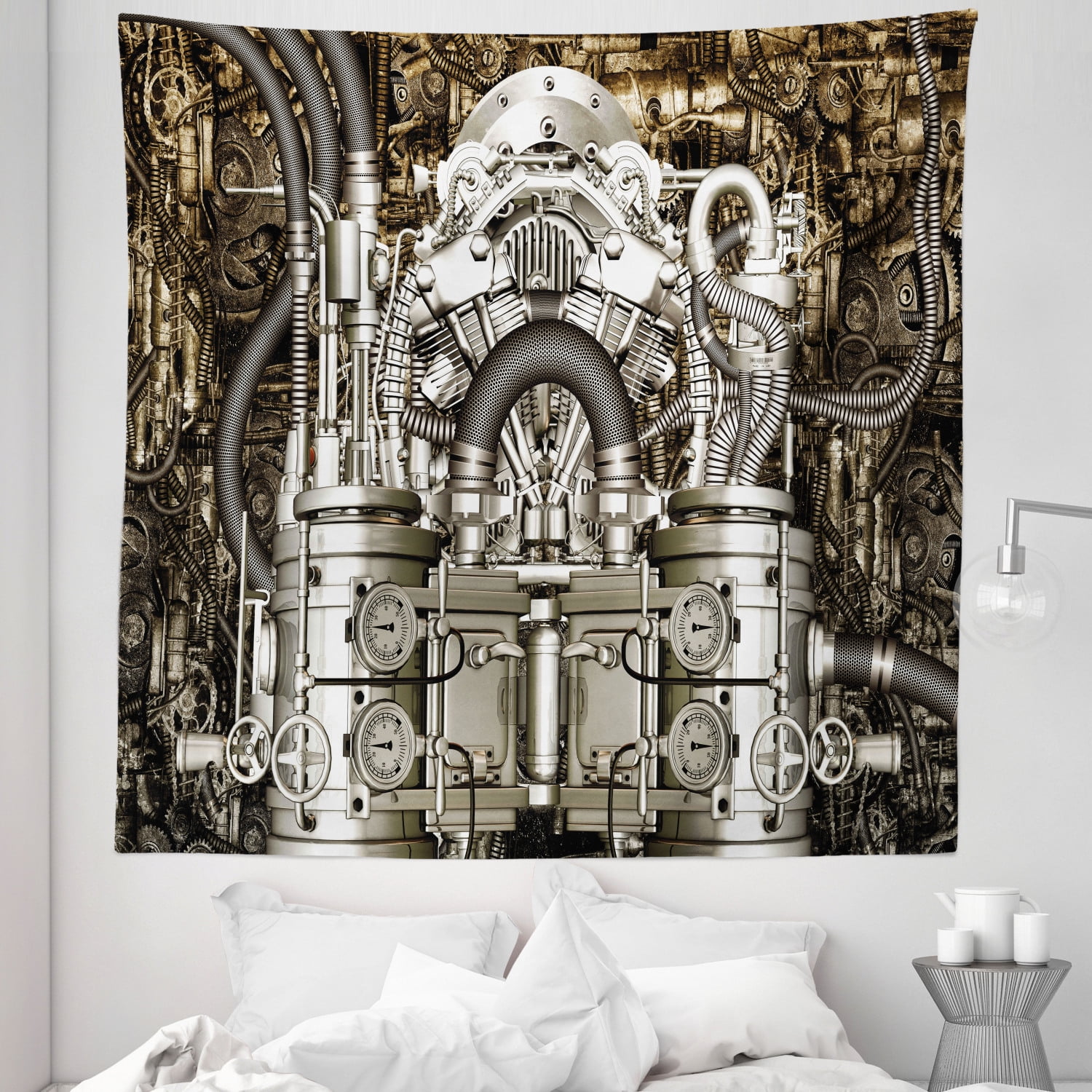 Grey Tapestry, 2 Cylinder Engine Engineer Bikes and Cars Lovers ...