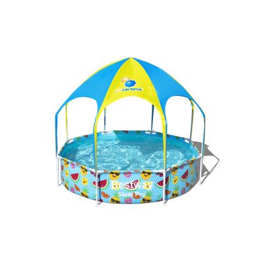 Summer Waves 15 ft Round Active Frame Above Ground Pool, Blue, Ages 6 ...