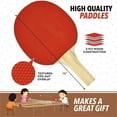 Ping Pong Paddle Set with 3 Balls, Table Tennis Trainer Set with High ...
