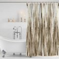 Brown Nostalgia Pencil Touches Bathroom Shower Curtains with Hooks ...