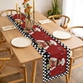 Black Rustic Chefs Cotton Linen Table Runner Cooking Food Wine ...