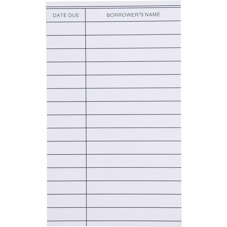 Library Checkout Card Template