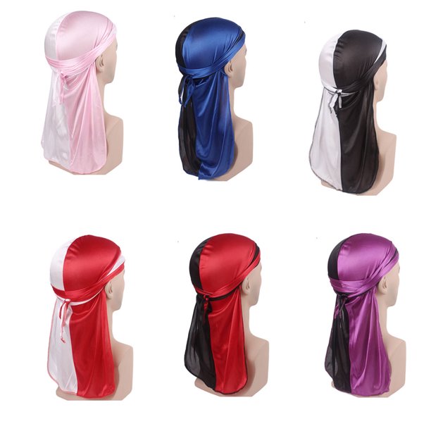 vonky Uni Double Color Silk Long Tail Skull long tail hat Caps Hats ...