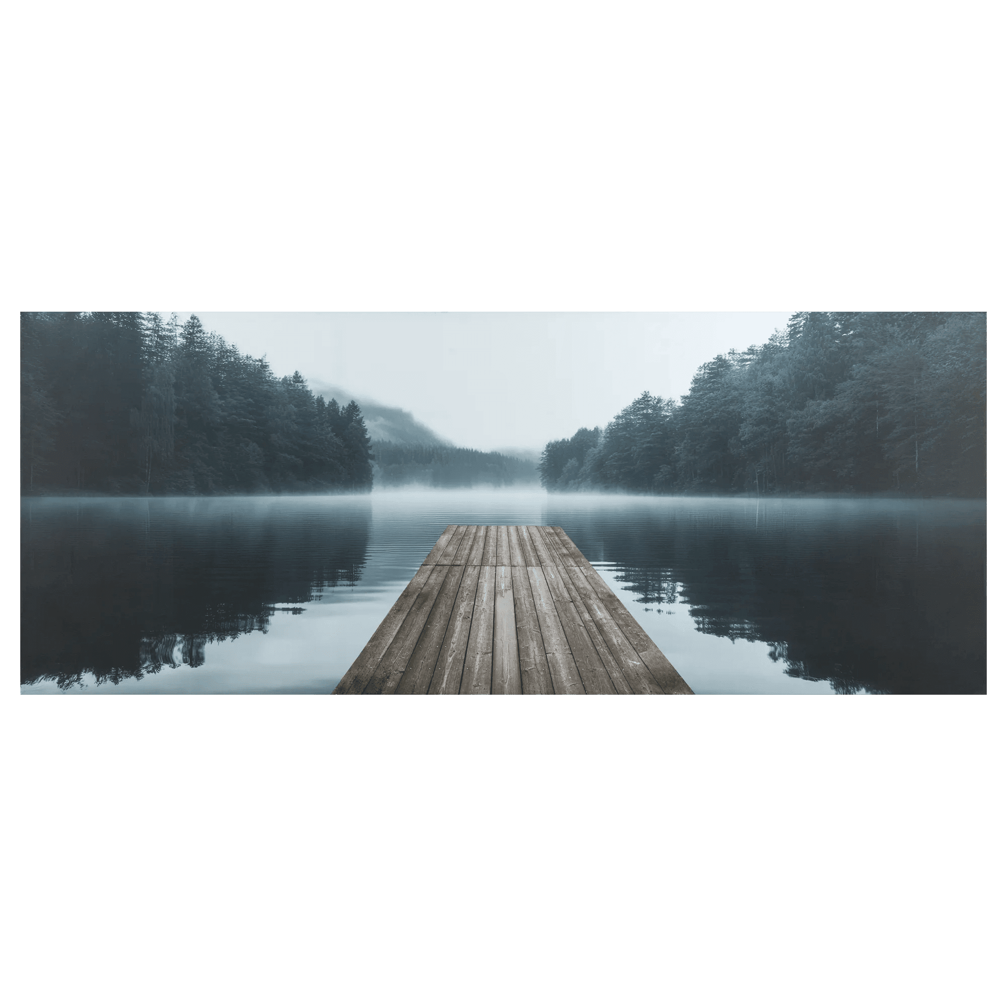 Click here for Bouclair Teal Dock On Lake Printed Canvas 60 X 24... prices