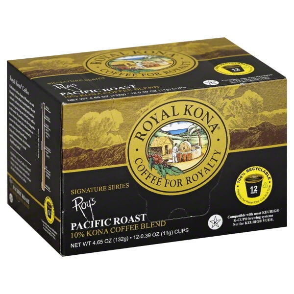 Royal Kona Coffee Roy's Pacific Roast, Medium-Dark, Single-Serve Coffee ...