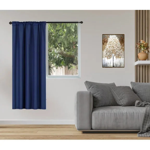 Gorgeous Home Linen 1-Piece 70% Blackout Rod Pocket Solid Window ...