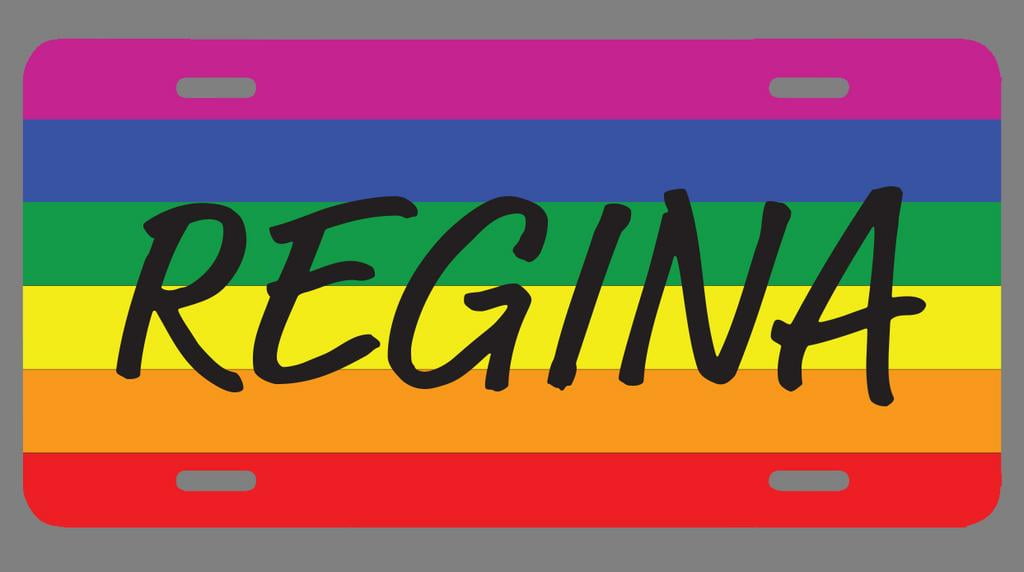 Regina Name Pride Flag Style License Plate Tag Vanity Novelty Metal ...