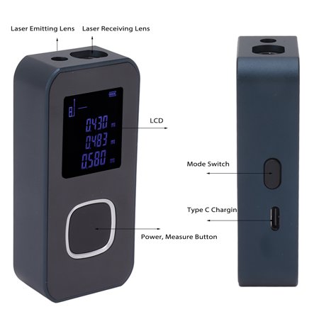 Handheld Laser Measure Tool Mini Infrared Measuring Instrument for Area ...