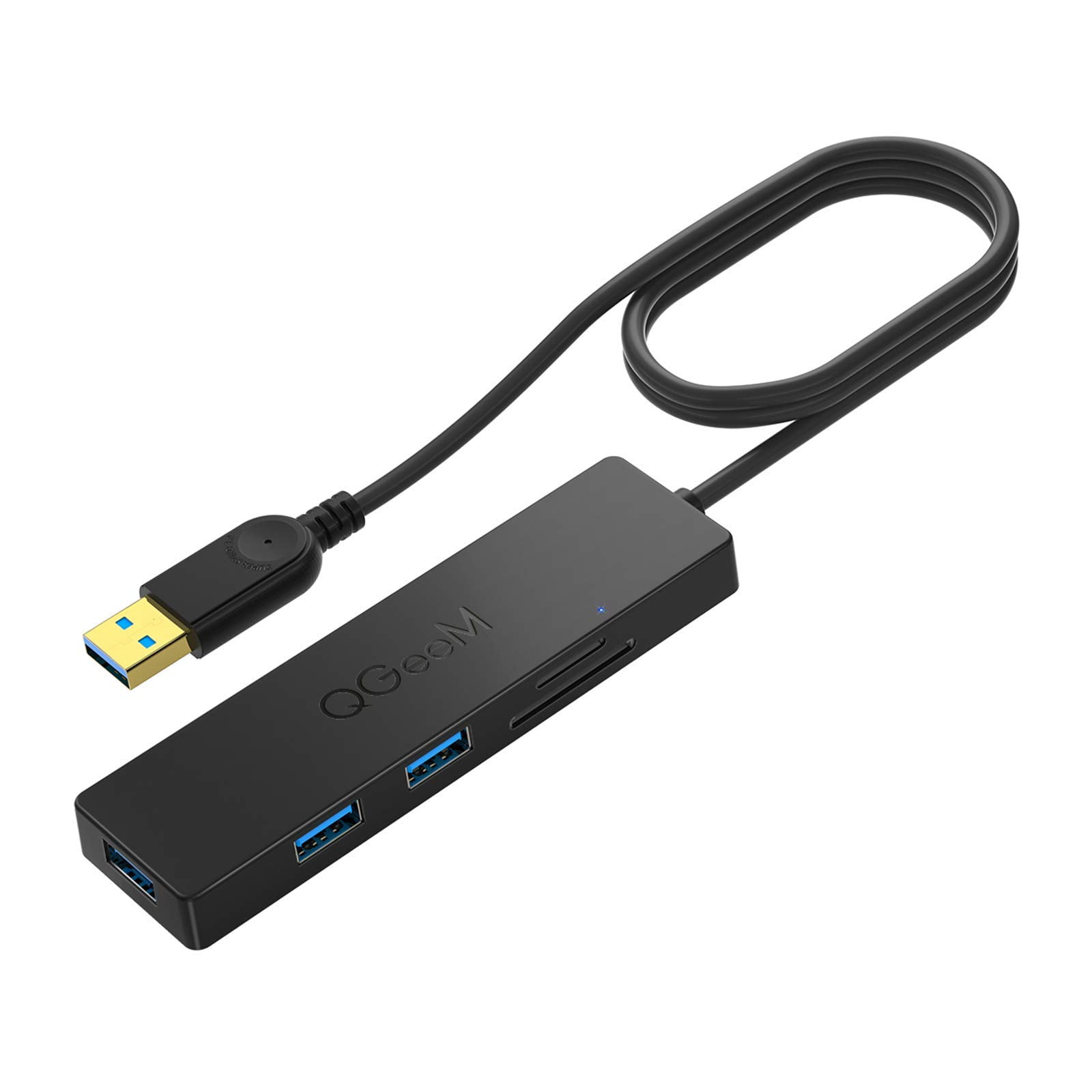 QGeeM USB 3.0 Hub, USB 3.0 Extension Ultra-Slim 5 Port Data USB Hub ...