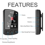 32GB Clip Mp3 Player with Bluetooth, 1.8" Screen Mini Portable Wearable ...