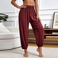 Asgosdo Women Pants High Waisted Pleated Red Casual Athletic Working ...