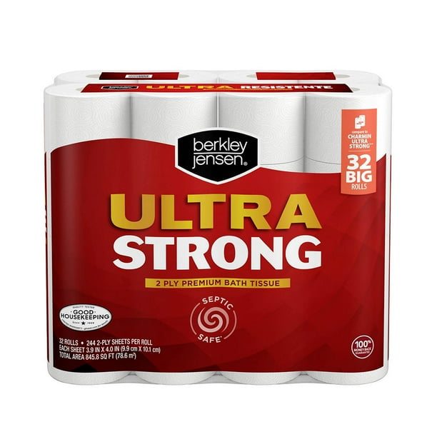 Berkley Jensen Ultra Strong Bath Tissue, 32 Rolls, 244 Sheets - Walmart.com