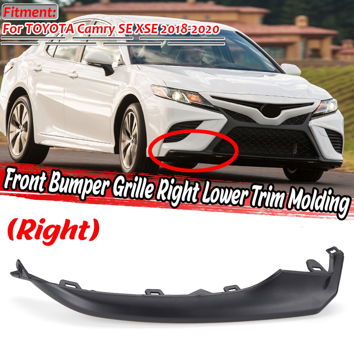 Autoleader For TOYOTA Camry SE XSE 2018-2020 Front Bumper Grille Right ...