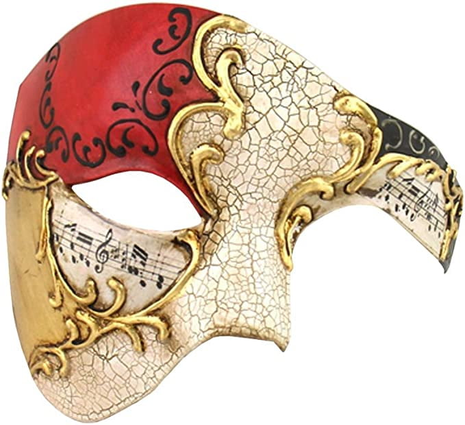 Luxury Mask Vintage Phantom of the Opera Mask – Venetian Half Face Mask ...