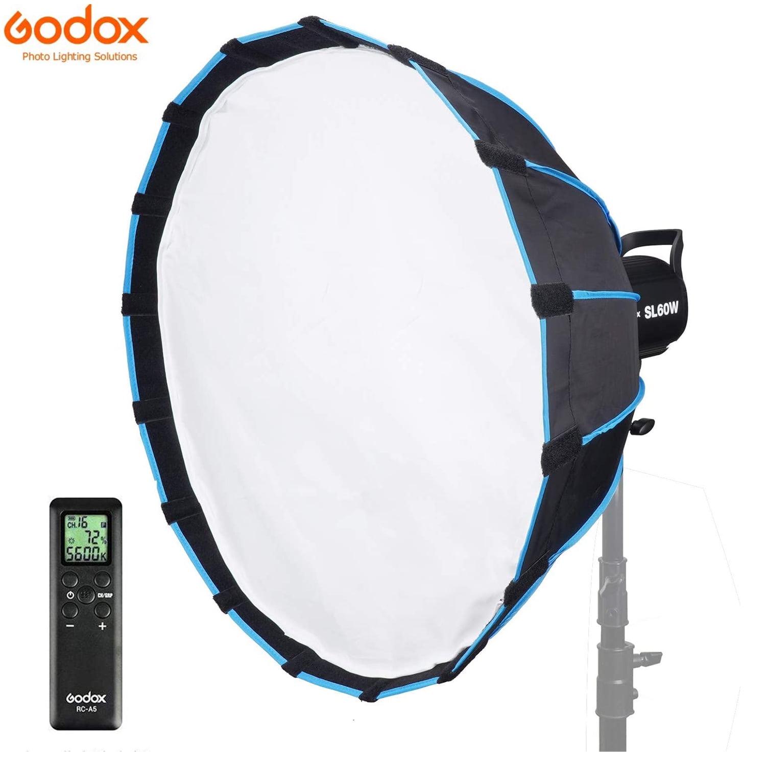 Godox SL60W Kit with Soft Box Softbox 5600K Studio Continuous LED Video ...